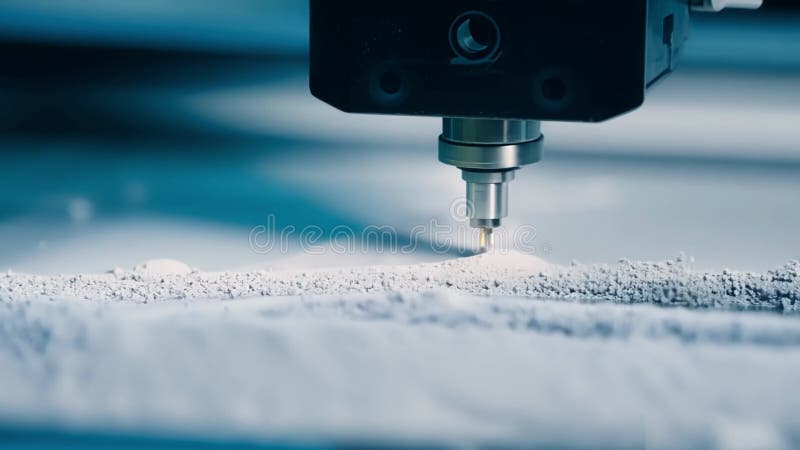 Extreme Closeup of a Binder Jetting 3D Printer Using a Liquid Binding ...