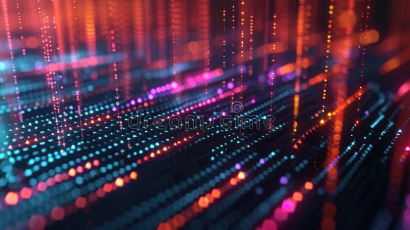 Extreme Closeup of a Data Visualization Chart Highlighting Abnormal ...