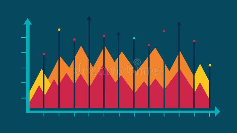 Extreme Closeup of a Data Visualization Chart Highlighting Abnormal ...