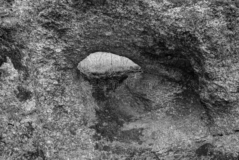 Extreme Closeup Eye-shaped Hole N a Granite Rock. Stock Photo - Image ...