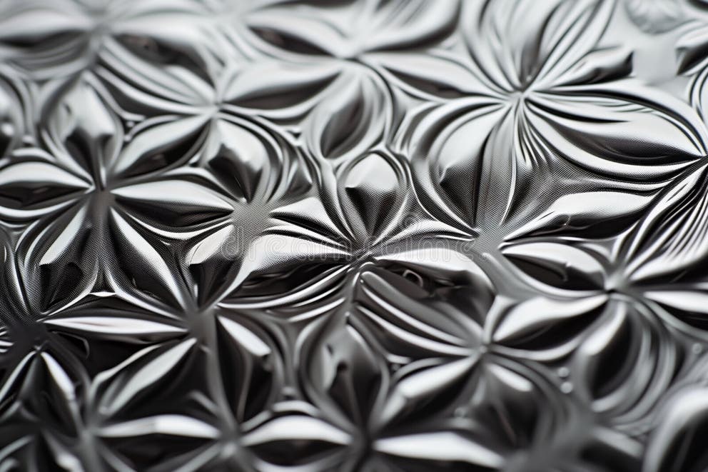 Extreme Closeup of a Glossy Embossed Pattern on a Giftwrapping Paper ...