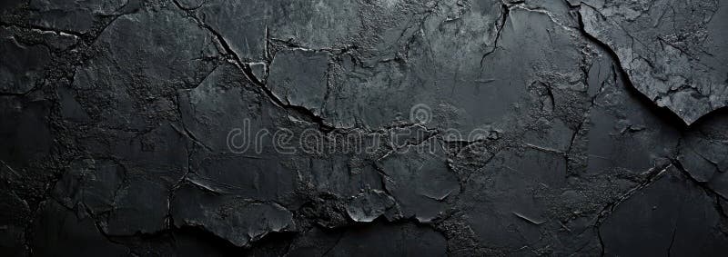 A Detailed Closeup View Showing the Fascinating Texture of a Black Rock ...