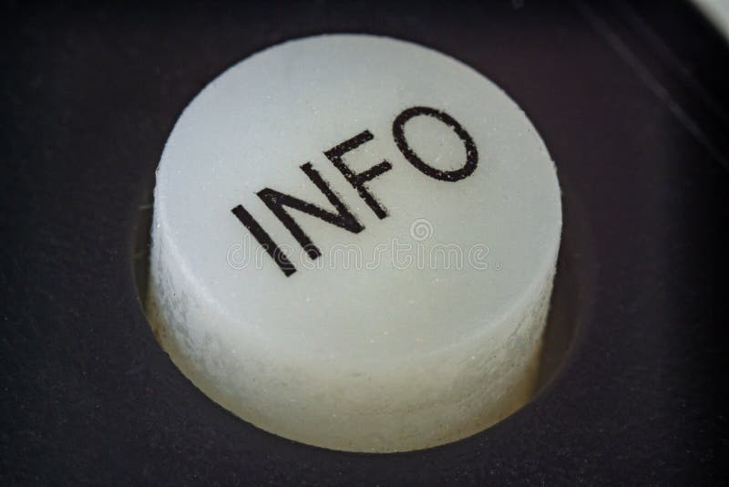 Extreme Closeup of a Info Button on a Remote Stock Photo - Image of ...