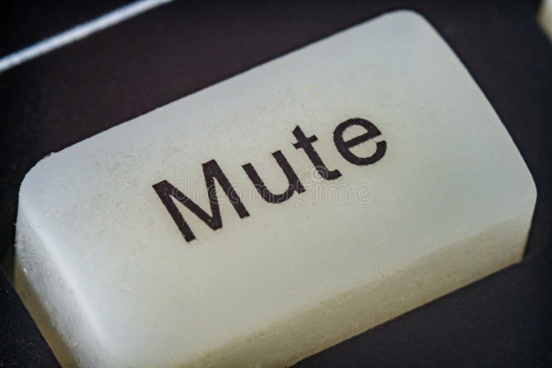 Extreme Closeup of a Mute Button on a TV Remote Stock Photo - Image of ...