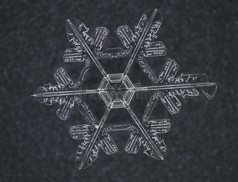 Extreme Closeup of Natural Snowflake Stock Image - Image of snowflake ...