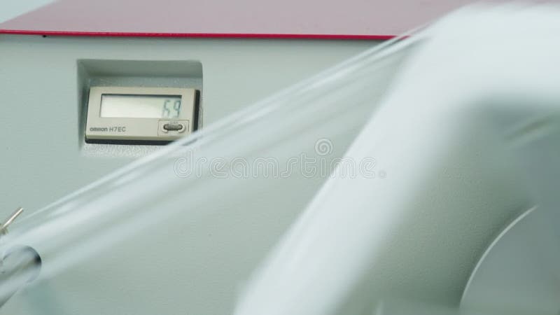 Extreme Closeup of Polymer Thread on the Winding Wheel in Process of ...