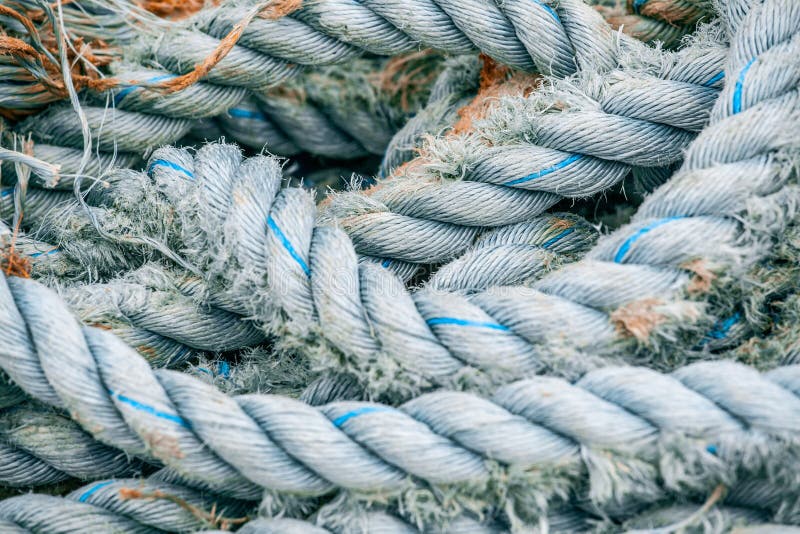 Old and Worn Out Mooring Rope Stock Image - Image of dock, marine ...