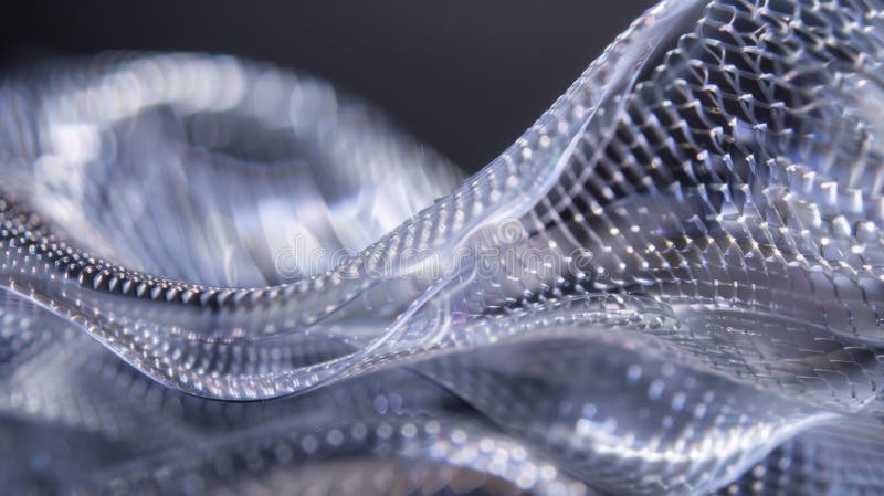 An Extreme Closeup of a Transparent and Flexible Material Showing ...