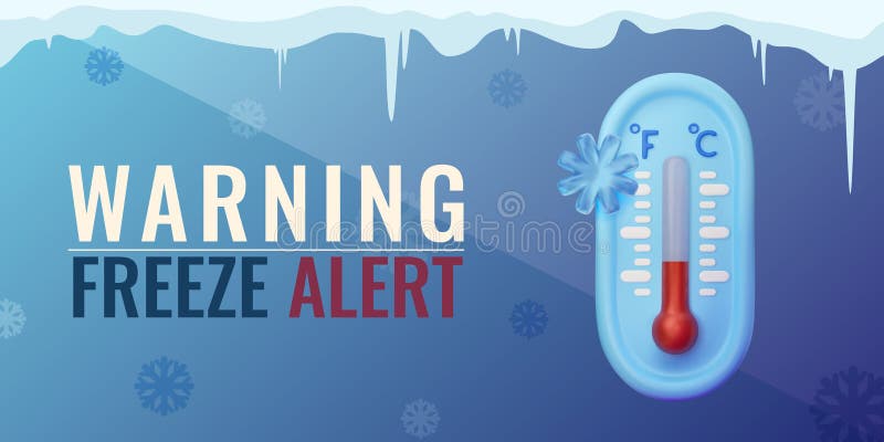 Extreme Cold Warning Illustration Stock Vector - Illustration of ...