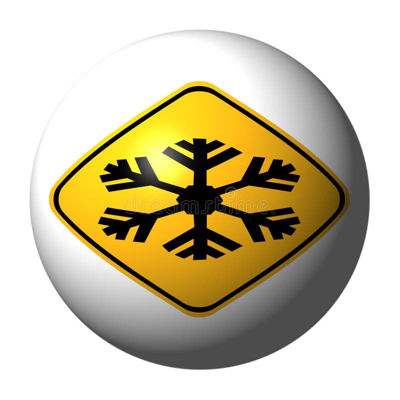 Extreme Cold Warning Sign Sphere Stock Illustration - Illustration of ...