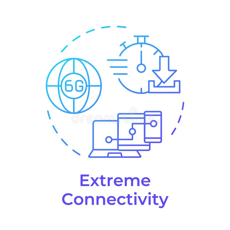 Extreme Connectivity Blue Gradient Concept Icon Stock Vector ...