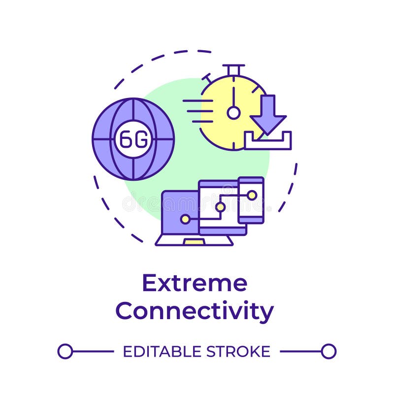 Extreme Connectivity Multi Color Concept Icon Stock Illustration ...