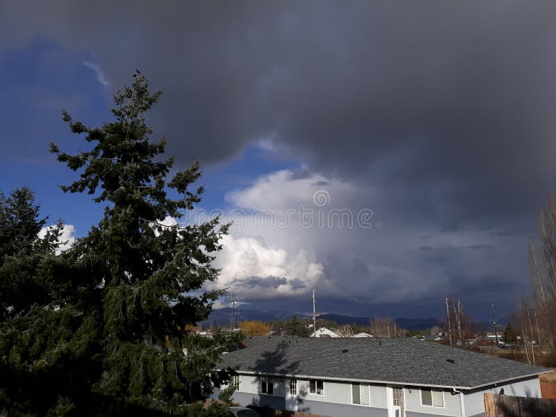 Extreme Contrast in the Clouds Stock Image - Image of weather, storm ...
