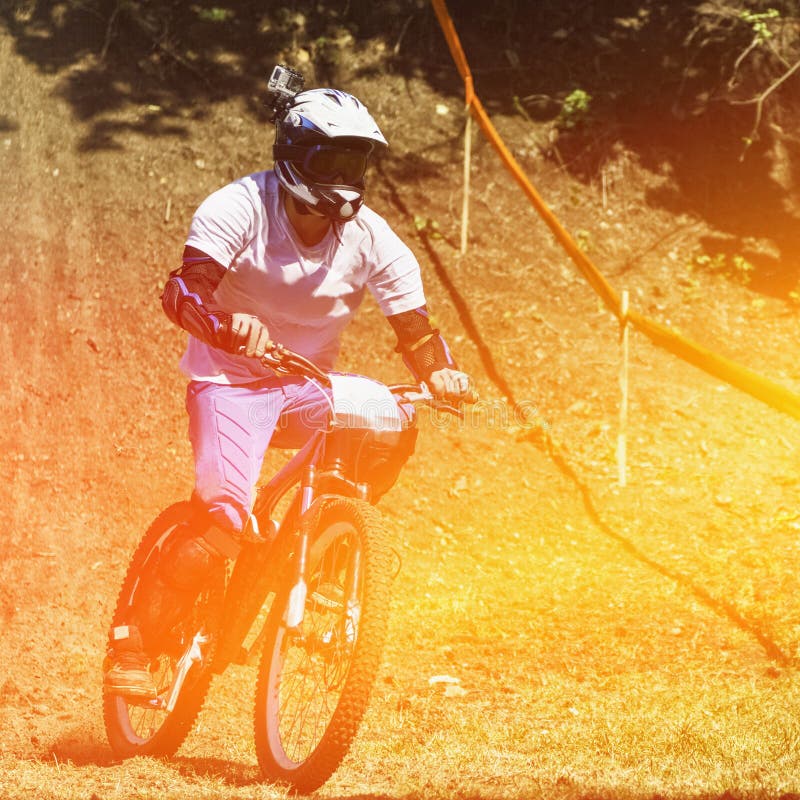 Extreme downhill race stock image. Image of male, pursuit - 41312509