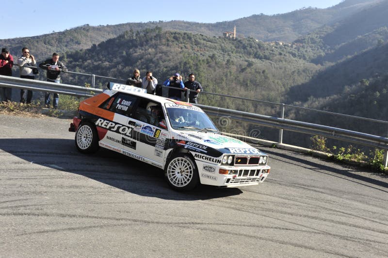 Extreme drift rally editorial photo. Image of lancia - 18272761