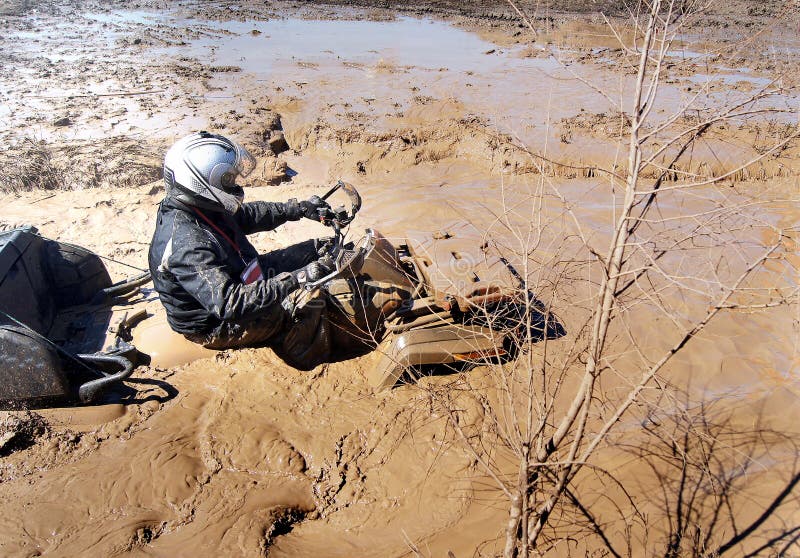 Extreme driving ATV. stock photo. Image of helmet, transport - 47287186
