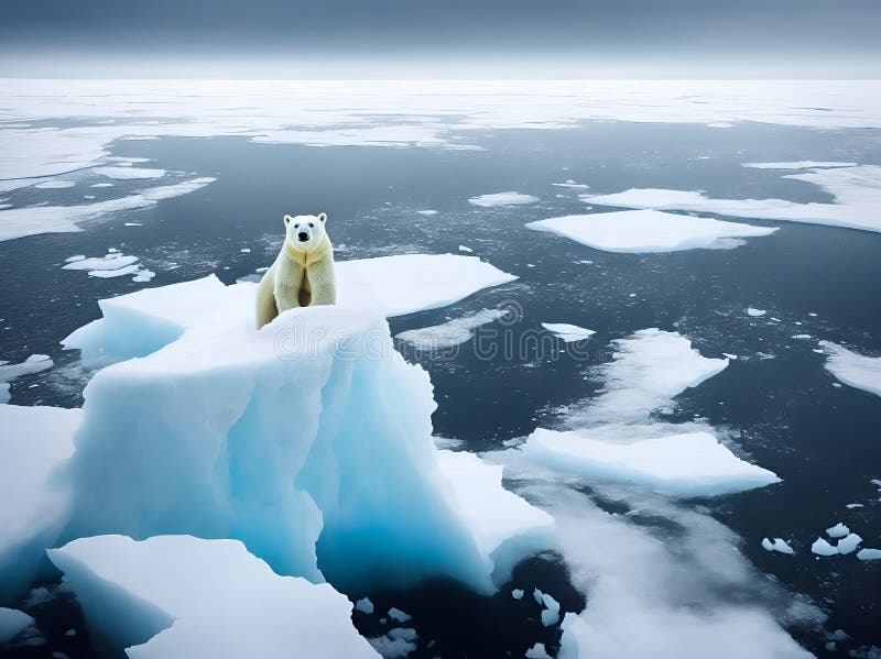 Extreme Earth Warming Climate Change Representation, Ice Bear Stranded ...