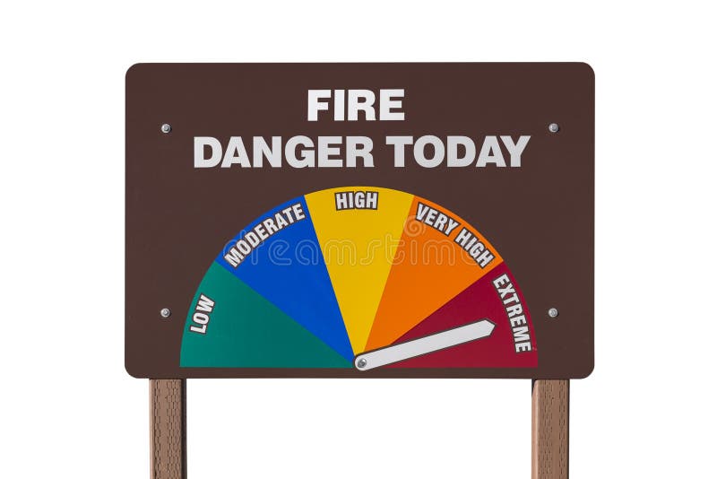 Extreme Fire Danger Today Sign Isolated Stock Image - Image of sign ...