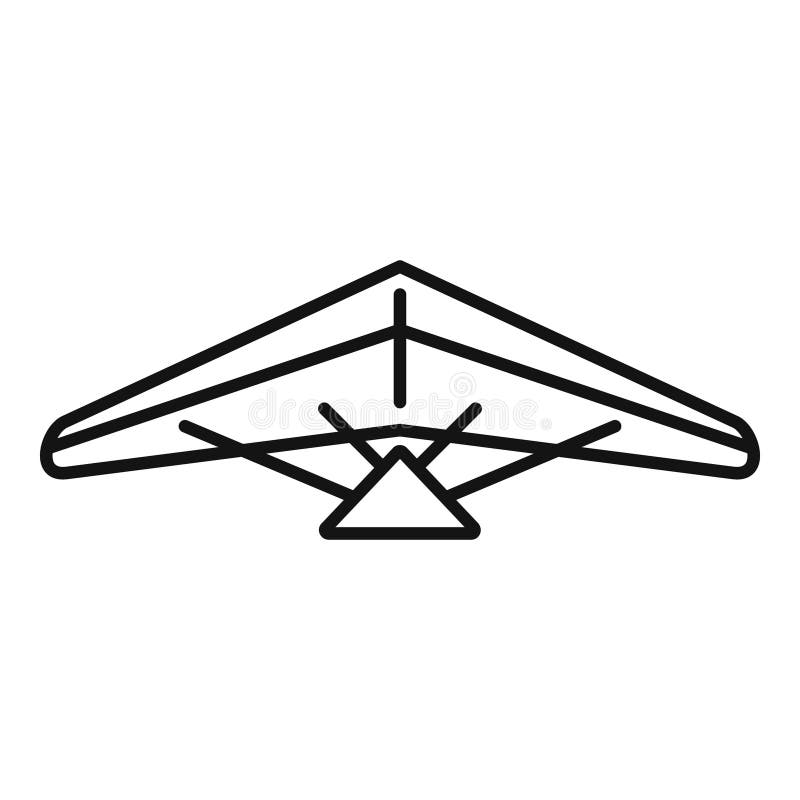 Extreme Hang Glider Icon Outline Vector. Air Fly Stock Illustration ...