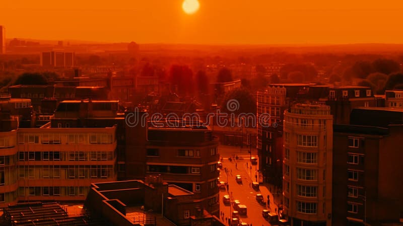 Extreme Heat in London Generative AI Stock Illustration - Illustration ...