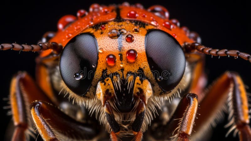 Extreme Hyperzoom of a Ladybug Stock Illustration - Illustration of ...