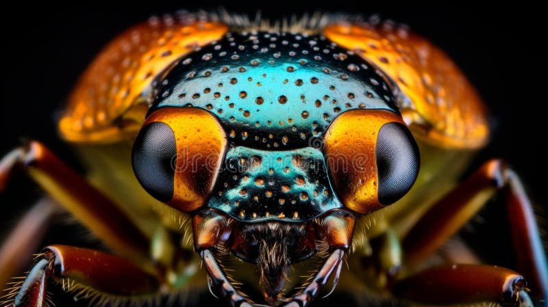 Extreme Hyperzoom Showcasing the Detail of a Beetle Stock Illustration ...