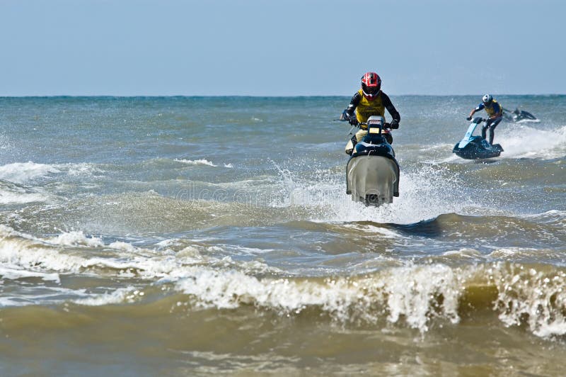 Extreme Jet-ski Watersports Stock Photo - Image of distance, speeding ...