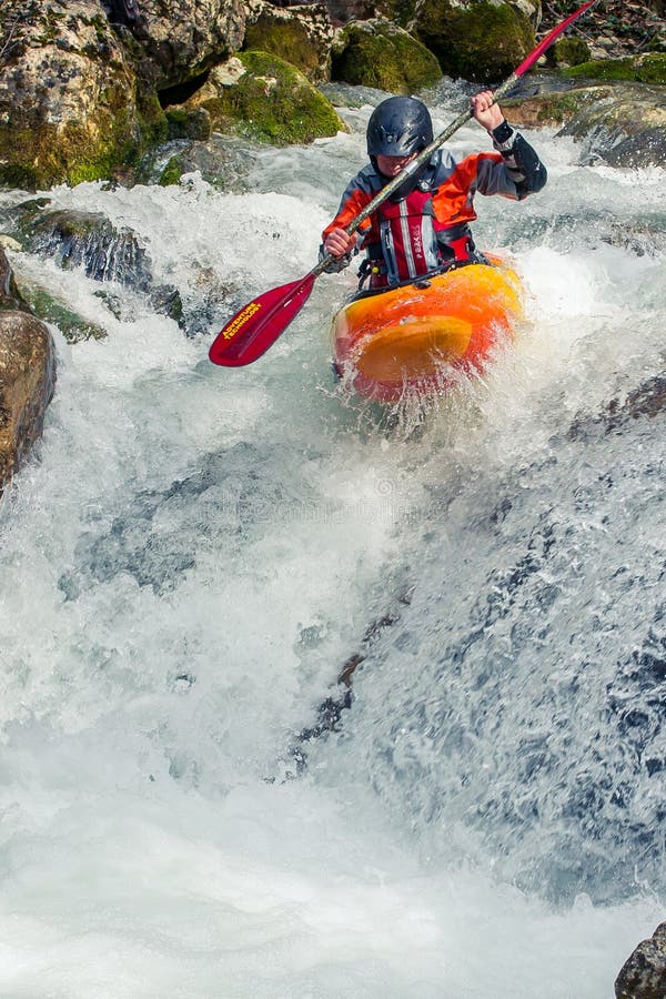 Extreme kayaking editorial stock image. Image of life - 24097879