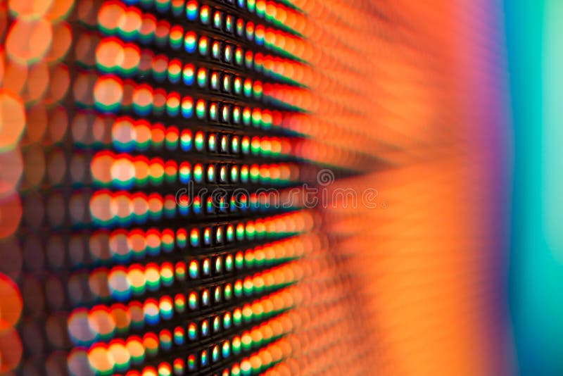 Extreme Macro of Rainbow Colored LED Smd Screen Stock Photo - Image of ...
