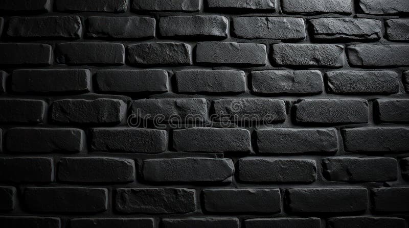 Extreme Macro Photography of Black Brick Wall Texture, with Bright ...