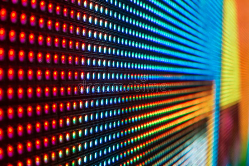 Extreme Macro of Rainbow Colored LED Smd Screen Stock Photo - Image of ...