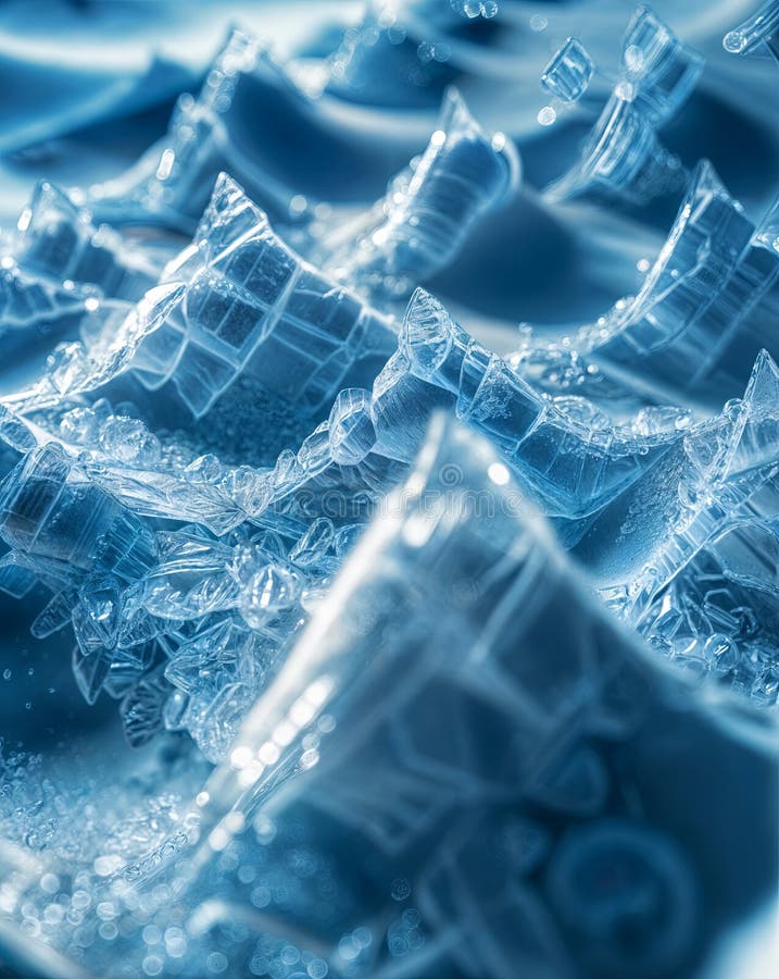 Extreme Macro Shot of Crystalline Structures of Frost Texture Stock ...
