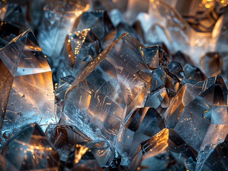 Extreme Macro Shot of Crystalline Structures of Frost Texture Stock ...