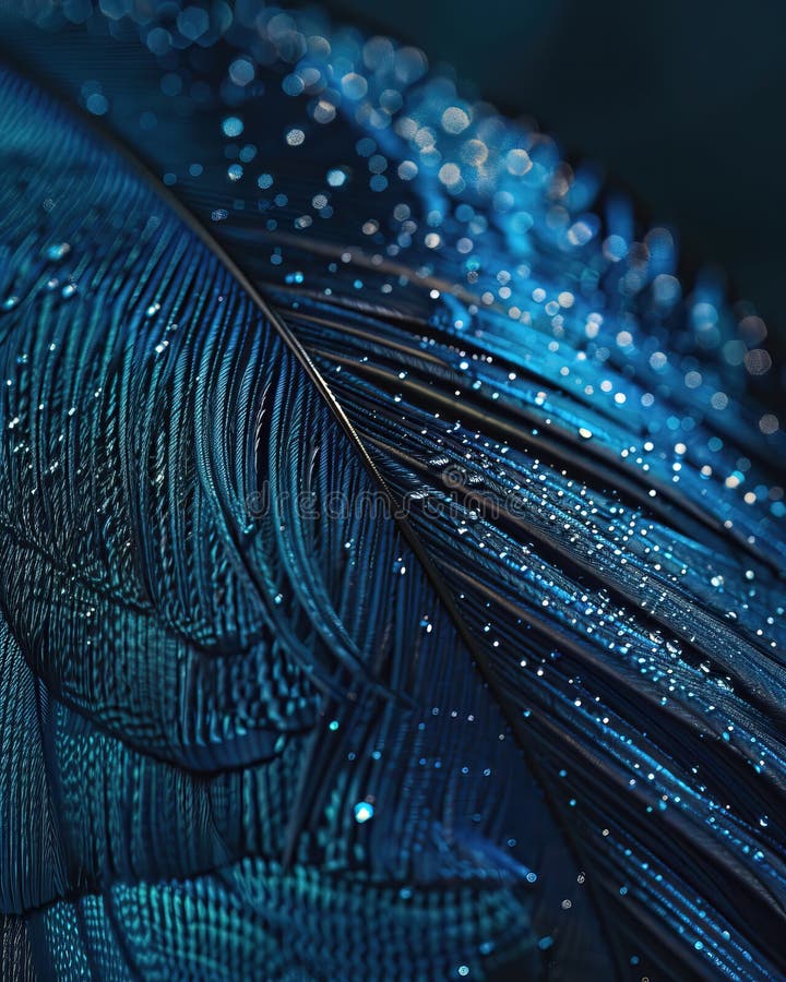 Extreme Macro Shot of Peacock Feather Microstructure Texture Stock ...