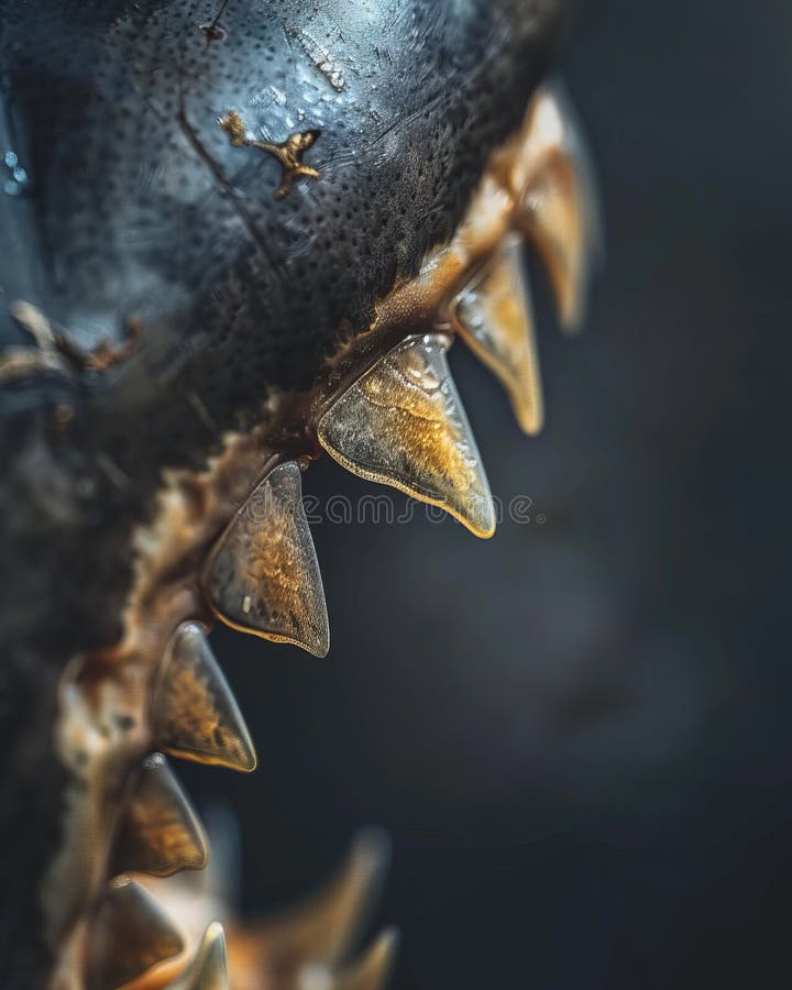 Extreme Macro Shot of Shark Teeth Texture Stock Illustration ...