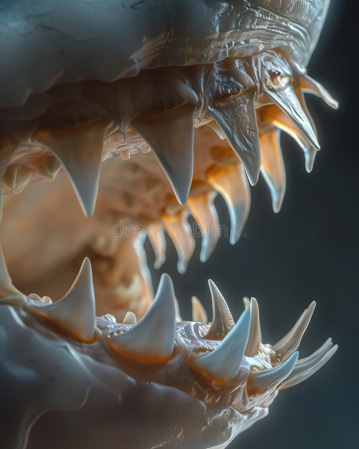 Extreme Macro Shot of Shark Teeth Texture Stock Illustration ...