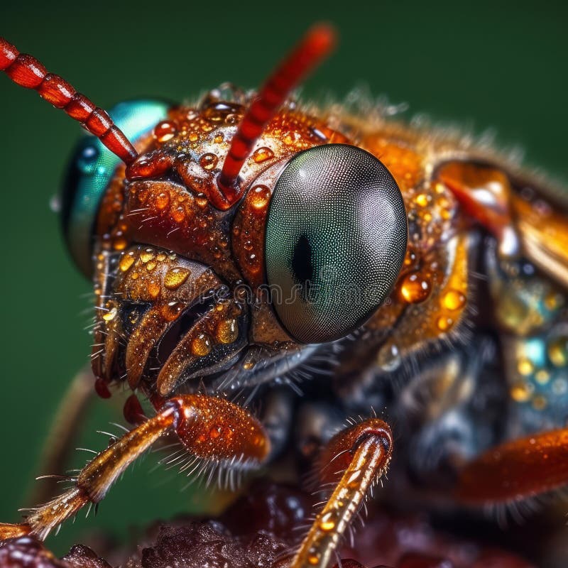Extreme Macro, Very Sharp and Detailed Insect Closeup, AI Generated ...