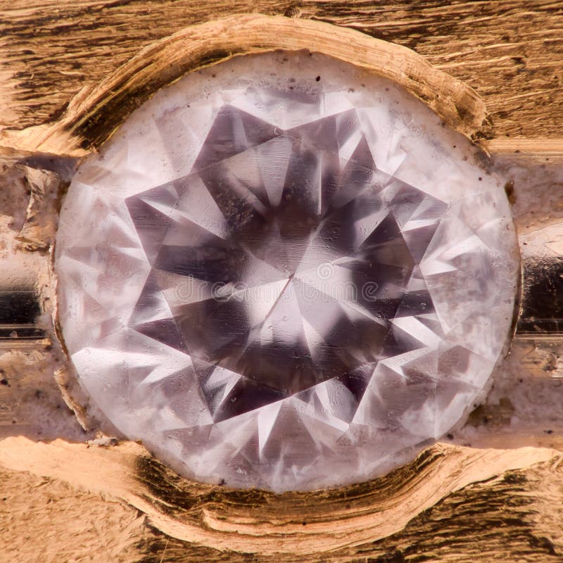 Extreme Magnification - Diamond Golden Ring Details Stock Photo - Image ...