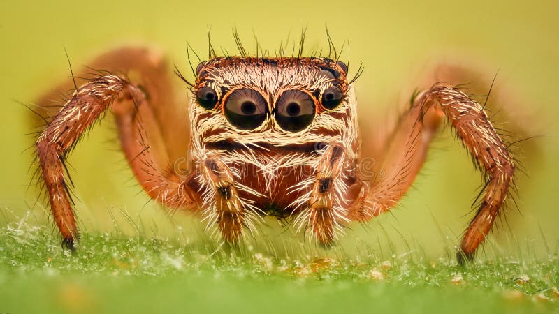 Extreme Magnification - Jumping Spider Stock Photo - Image of common ...