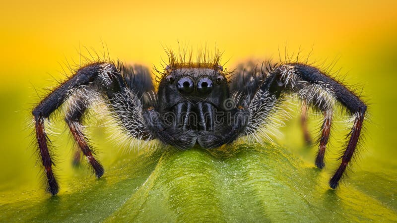 Extreme Magnification - Jumping Spider Stock Photo - Image of eyeball ...