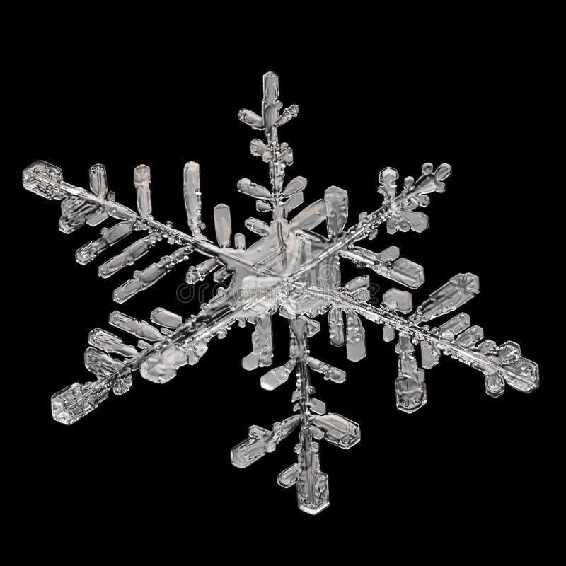 Extreme Magnification - Real Snowflake Stock Image - Image of ornate ...