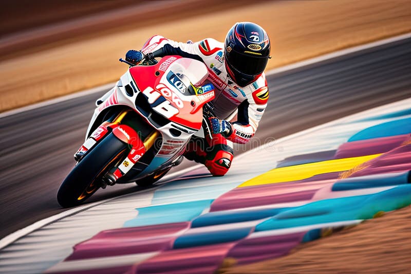 Extreme Motorcycle Sport Racing Motor Stock Illustration - Illustration ...