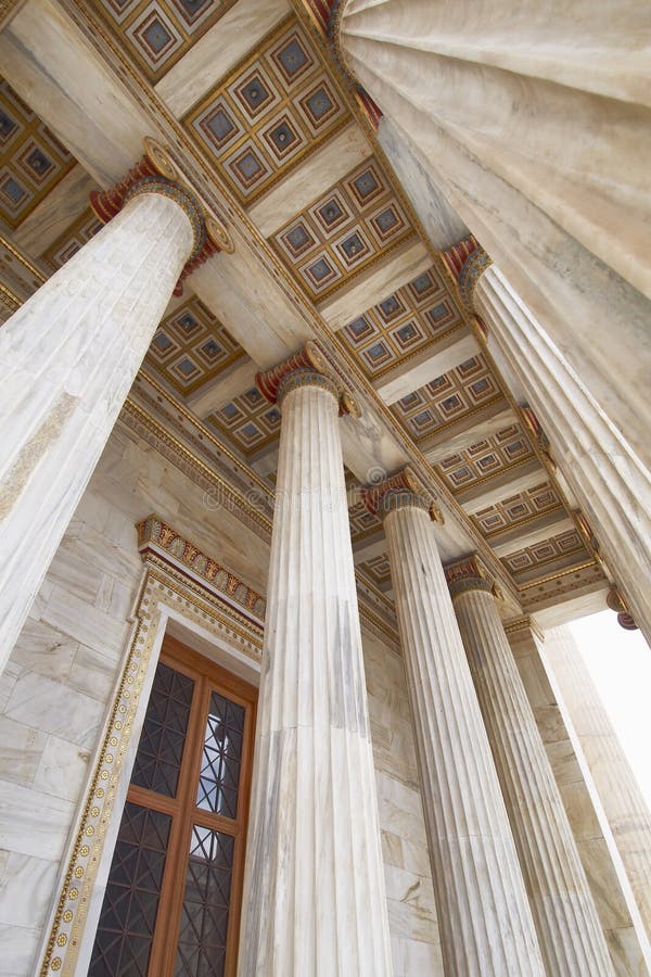 Extreme Perspective of the National Academy Entran Stock Photo - Image ...