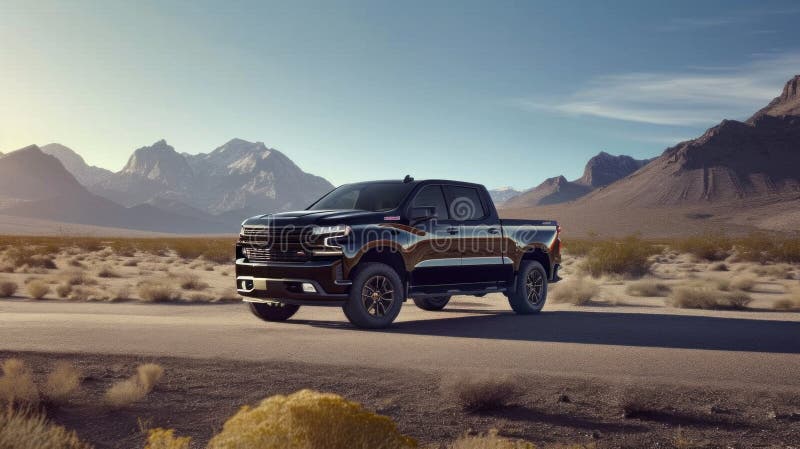Extreme Pickup Truck Car Standing on a Road Stock Image - Image of ...
