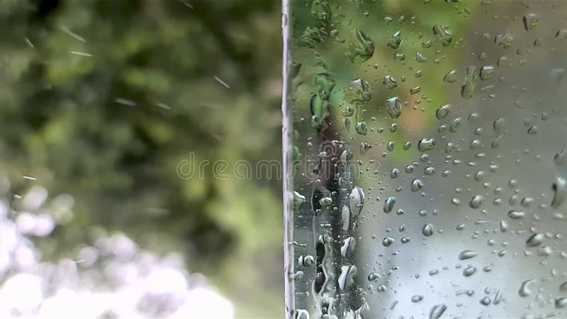 Extreme Rain Falling Seen from Inside of the Car Stock Video - Video of ...