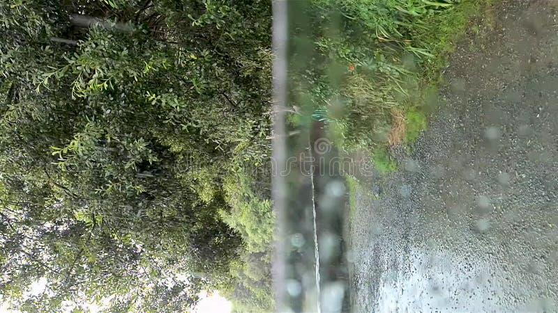 Extreme Rain Falling Seen from Inside of the Car Stock Video - Video of ...