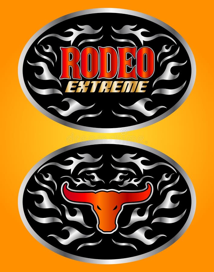 Cowboy Belt Buckle Vector Design Stock Vector - Illustration of cowboy ...