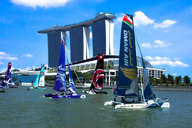 Extreme Sailing Series editorial image. Image of sail - 25863345