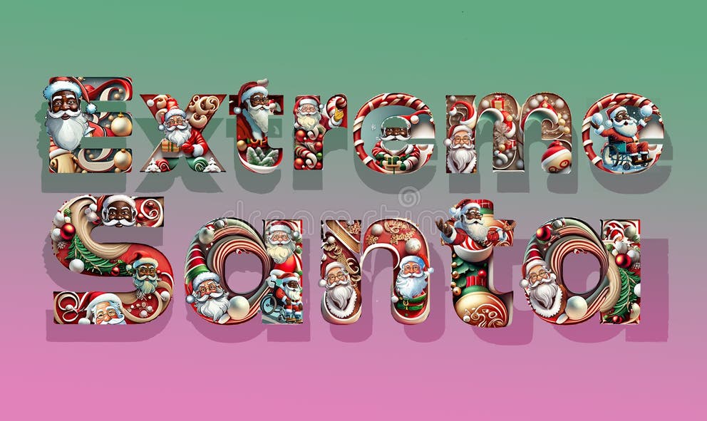 Extreme Santa stock illustration. Illustration of effects - 293891579