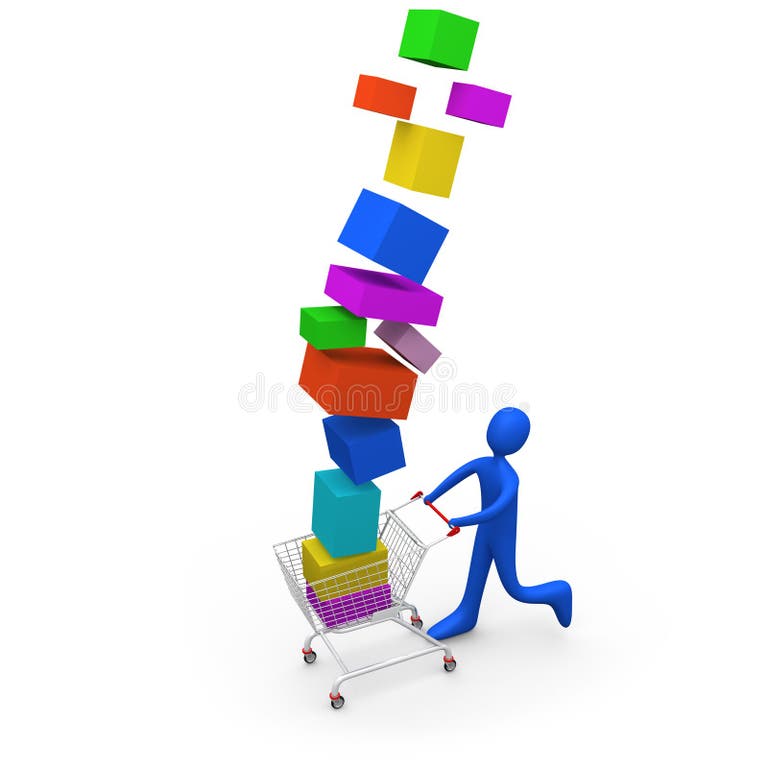 Extreme Shopping stock illustration. Illustration of customer - 1490078